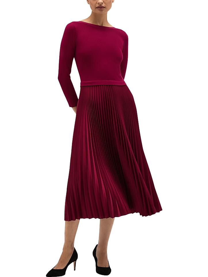 HOBBS LONDON Hobbs London Lucinda Mixed Media Midi Dress